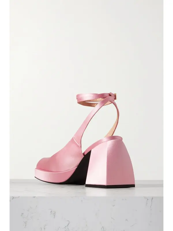 NODALETO Bulla Suki Embellished Satin Platform Pumps