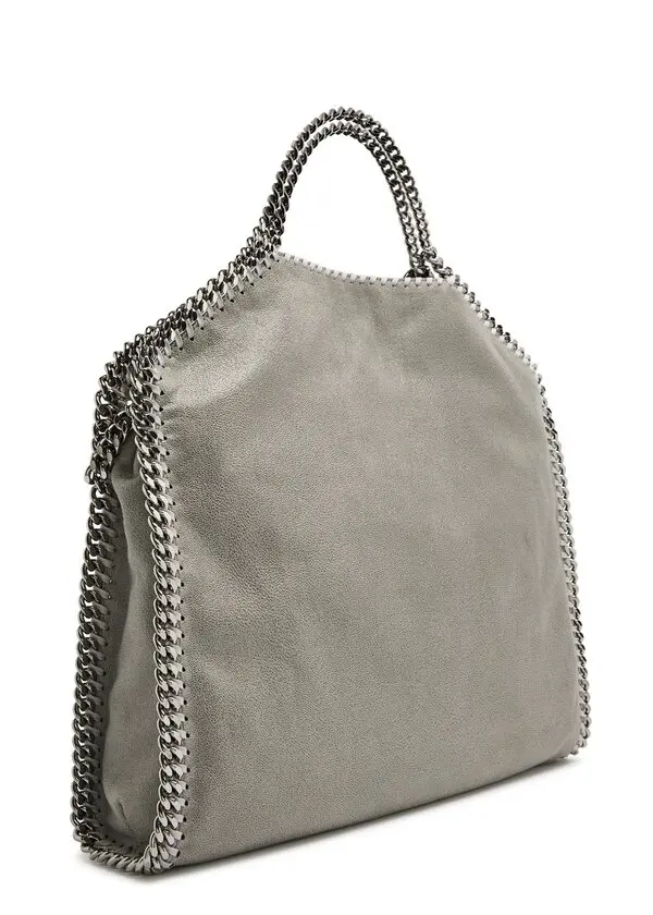 Stella McCartney Falabella Metallic Faux Leather Tote - Grey