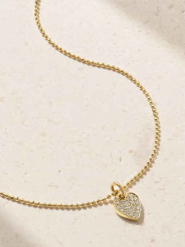 JENNIFER MEYER 18-karat Yellow Diamond Heart Necklace - Gold