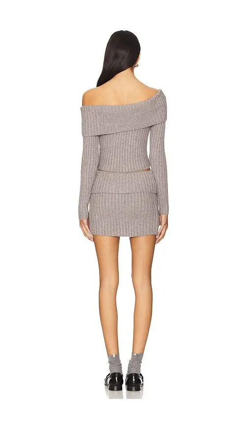 Superdown Ava Ribbed Knit Skirt Set