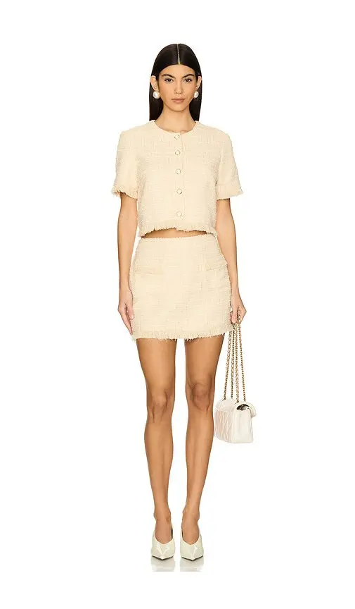 Amanda Uprichard Andrea Tweed Top