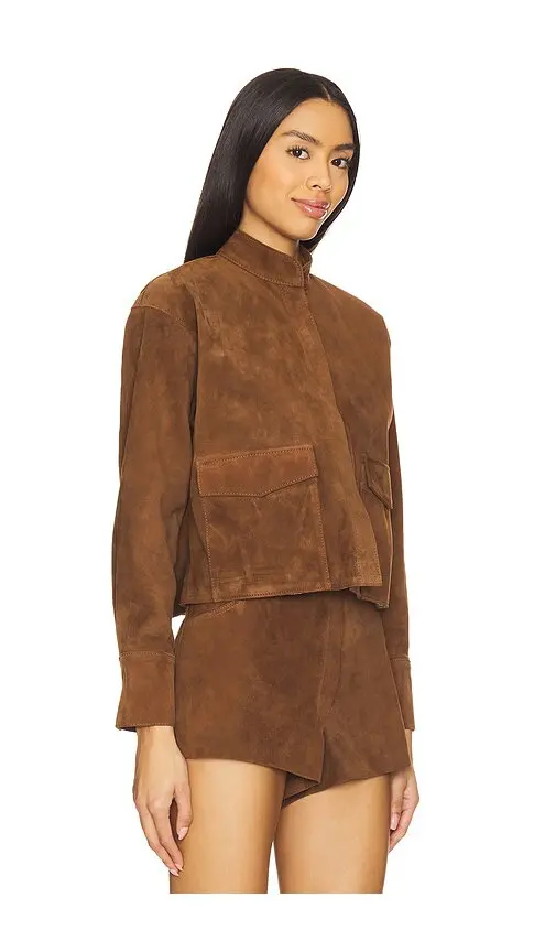 ZUT Cropped Hair-on Cowhide Leather Jacket