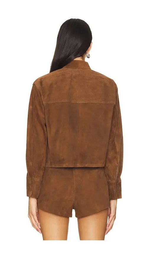 ZUT Cropped Hair-on Cowhide Leather Jacket