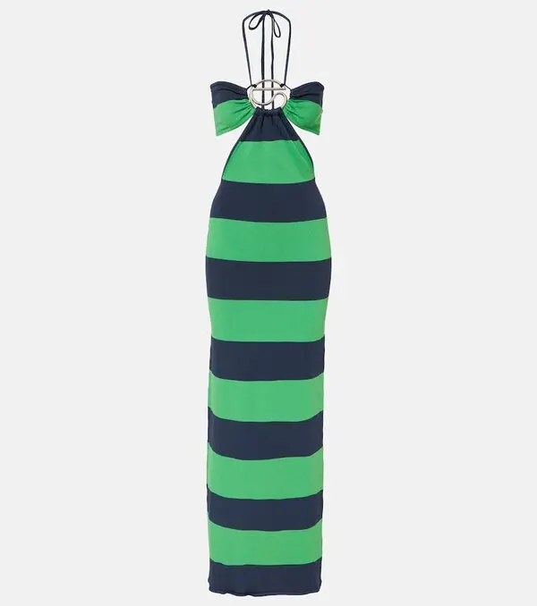 Coperni Cutout Striped Maxi Dress - Multicoloured