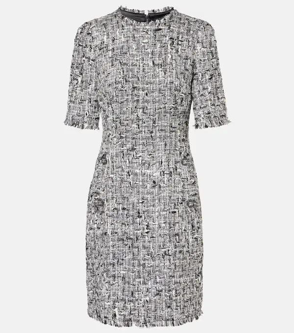 Dolce & Gabbana Metallic Tweed Lamé Minidress