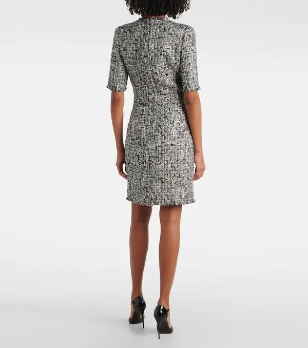 Dolce & Gabbana Metallic Tweed Lamé Minidress