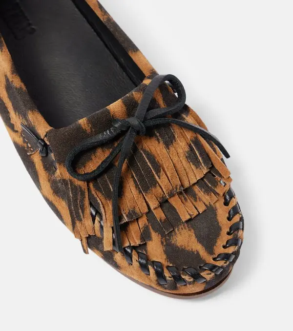 Paris Texas Indie Leopard-print Suede Loafers