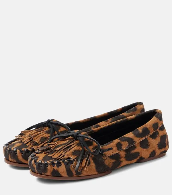 Paris Texas Indie Leopard-print Suede Loafers