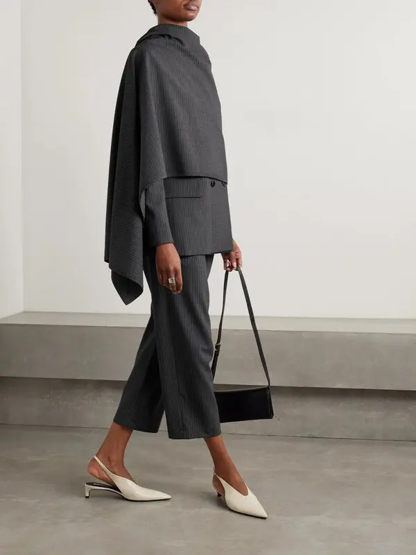 Maria Mcmanus Double-breasted Pinstriped Wool-blend Blazer