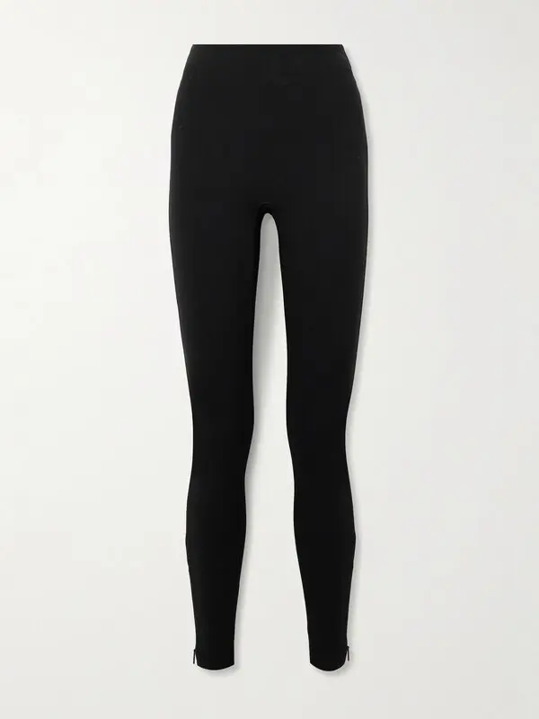 Spanx Spanxsupersmooth™ Perfectfit Zip-embellished Stretch-ponte Leggings