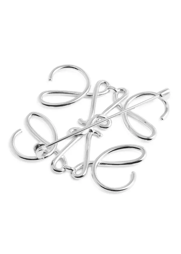 Loewe Anagram Brooch - Silver