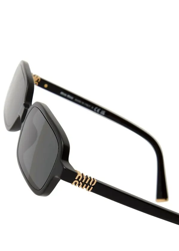 Miu Miu Rectangle Frame Acetate Sunglasses