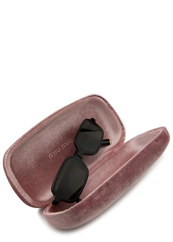 Miu Miu Rectangle Frame Acetate Sunglasses