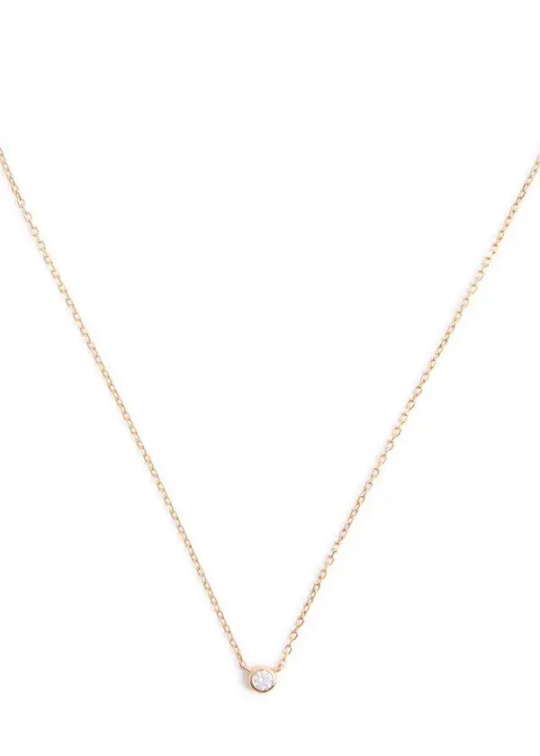 ASTRID & MIYU 18kt -plated Sterling Silver Crystal Necklace - Gold