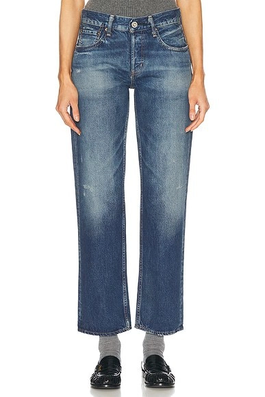 Moussy Vintage Ridgefield Straight Low Jeans - Blue
