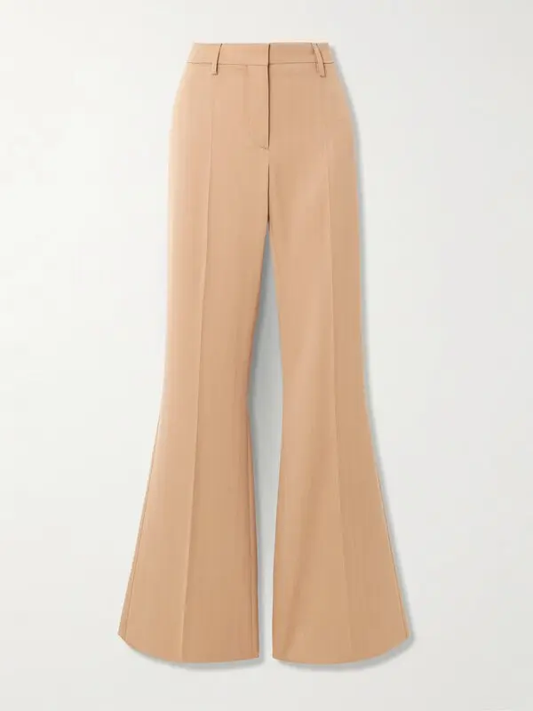 Stella McCartney Pinstriped Wool-blend Flared Trousers