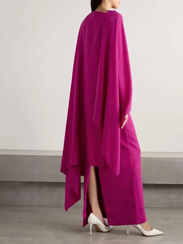 ROKSANDA Demetria Cape-effect Crepe Gown - Pink
