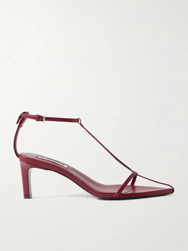 JIL SANDER Leather Sandals - Red