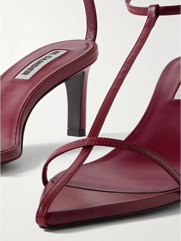JIL SANDER Leather Sandals - Red