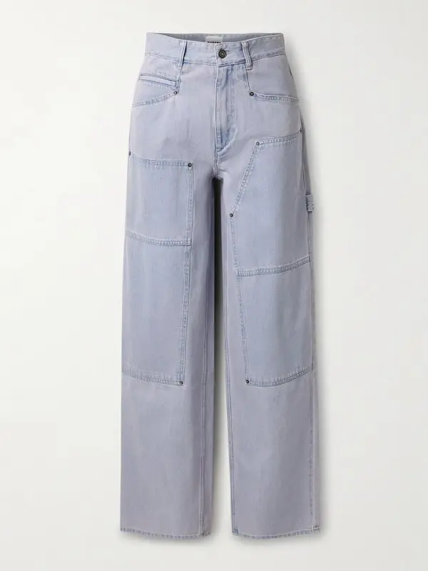 MARANT ETOILE Ophra High-rise Straight-leg Cargo Jeans - Blue