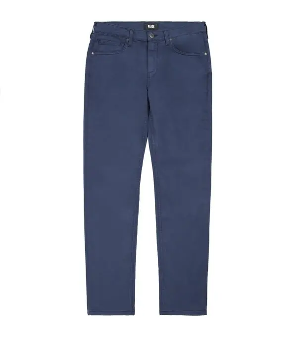 Paige Federal Slim Straight Trousers - Navy