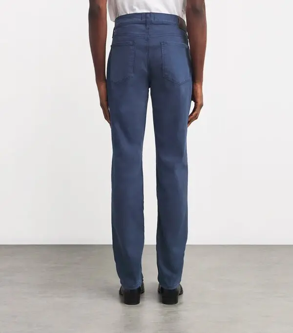 Paige Federal Slim Straight Trousers - Navy