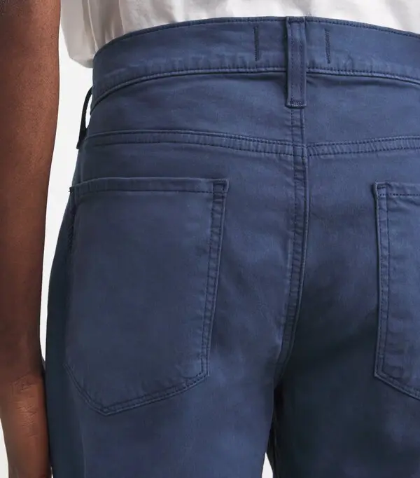 Paige Federal Slim Straight Trousers - Navy