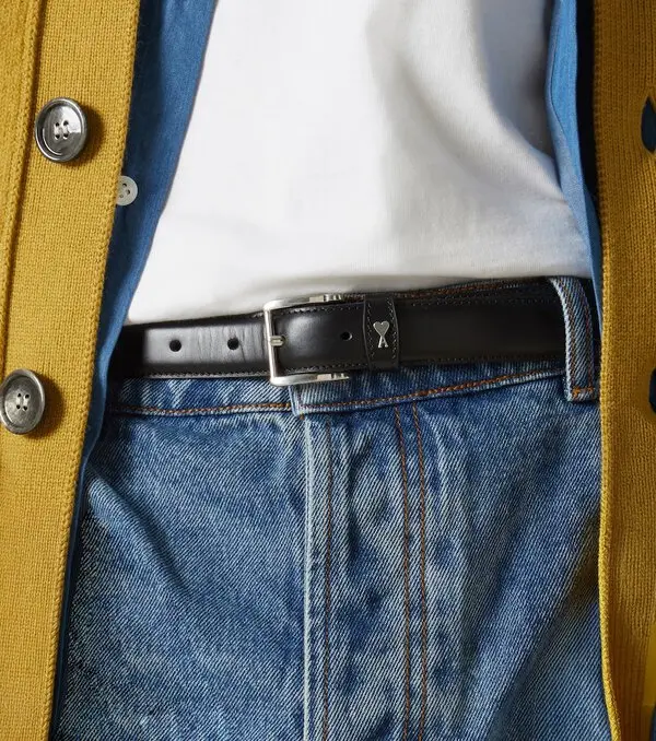 AMI Paris Leather Belt