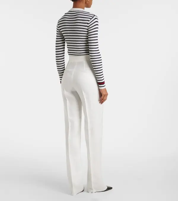 Max Mara Aversa High-rise Linen Wide-leg Pants