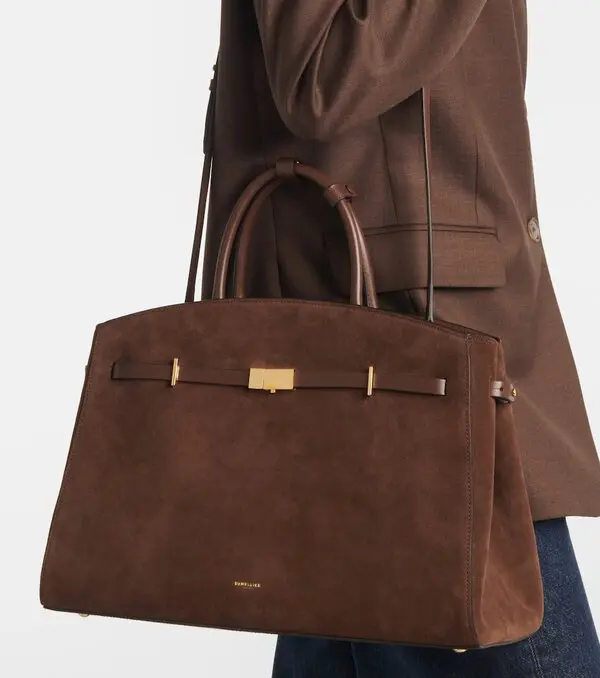DEMELLIER Hudson Suede Tote Bag - Brown