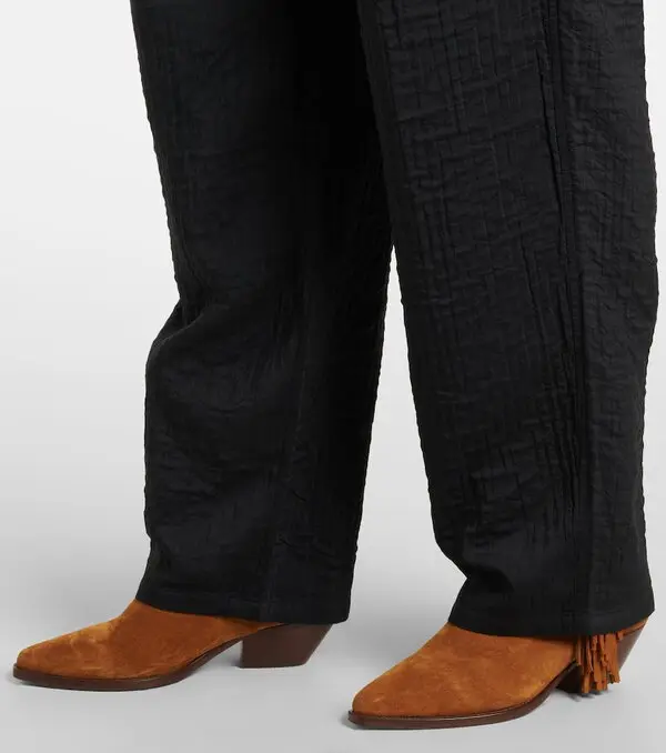 MARANT ETOILE Serida Straight Leg Trousers - Black