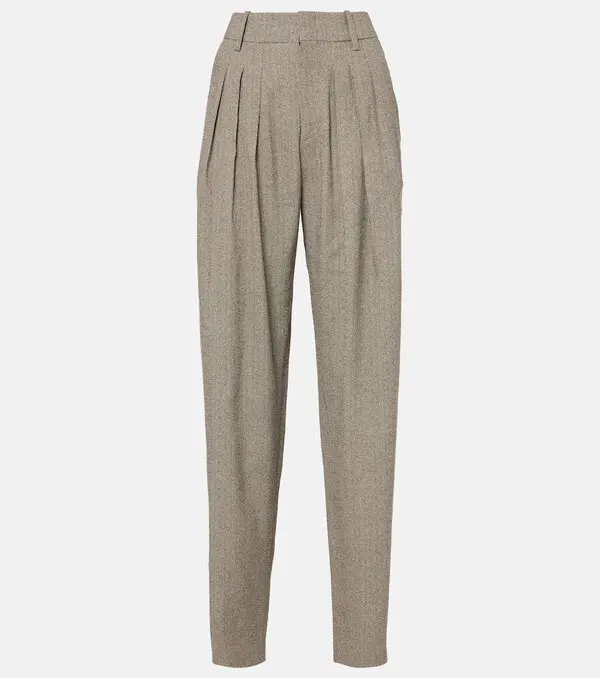 Isabel Marant Étoile Iwena Cotton-blend Tapered Trousers - Multicoloured