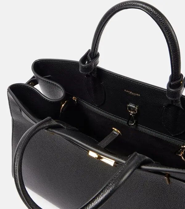 DEMELLIER Hudson Small Leather Tote Bag - Black