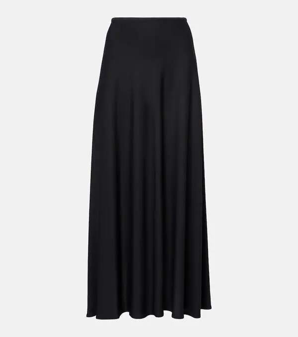JIL SANDER Pleated Midi Skirt - Black