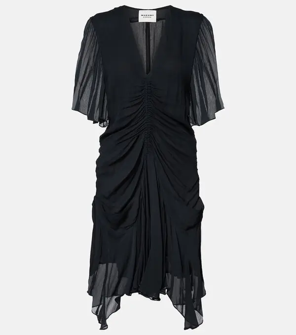 MARANT ETOILE Vivienne Muslin Minidress - Black