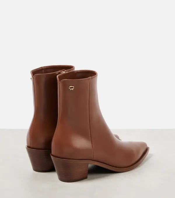 GIANVITO ROSSI Kinney 45 Leather Ankle Boots