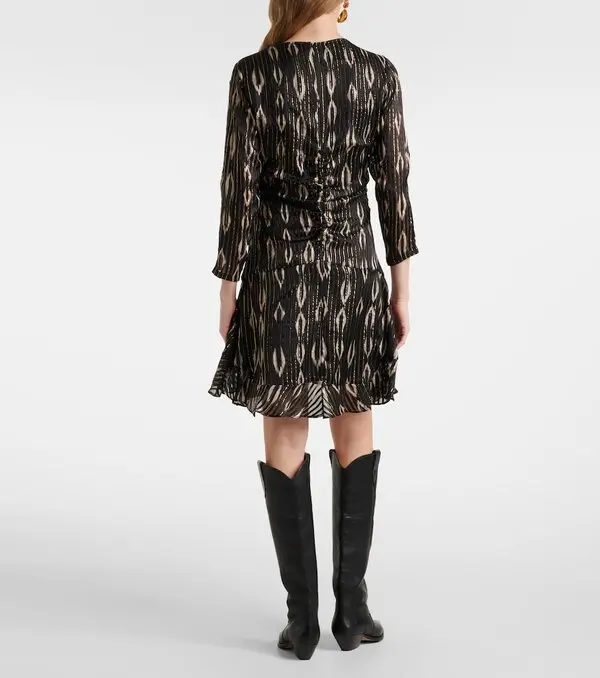 Isabel Marant Étoile Octavia Snake-effect Silk-blend Mini Dress - Multicoloured
