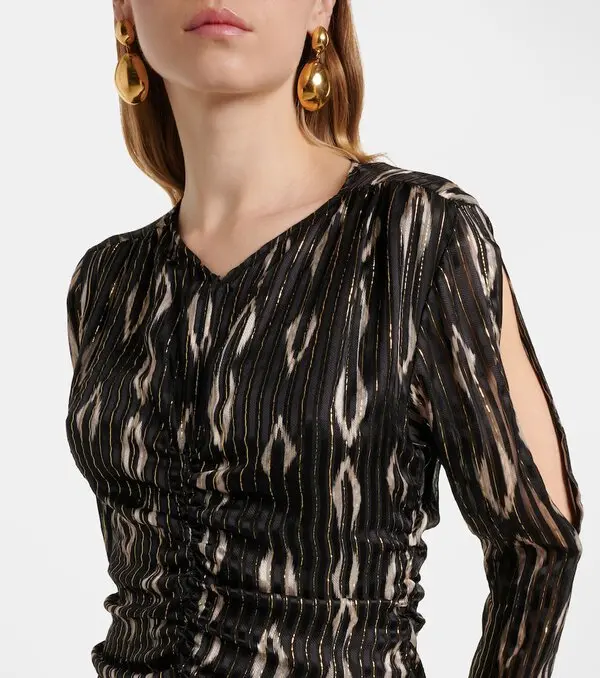 Isabel Marant Étoile Octavia Snake-effect Silk-blend Mini Dress - Multicoloured
