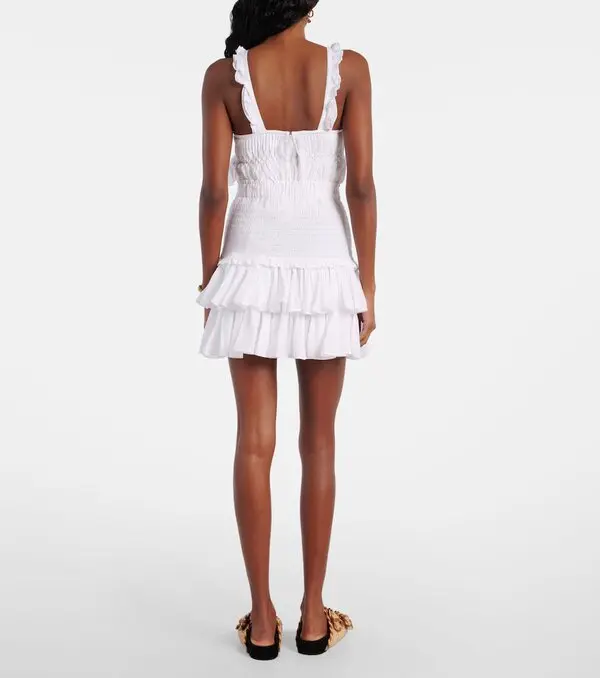 MARANT ETOILE Naomi Cotton-blend Mini Skirt - White
