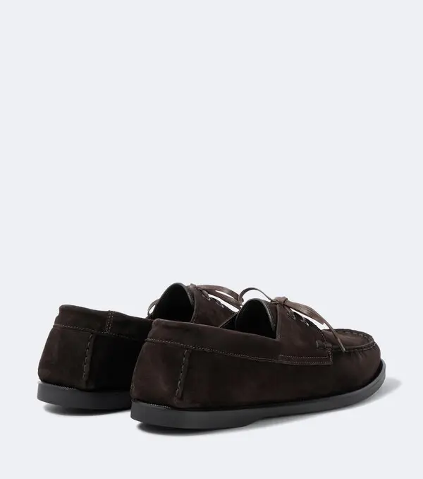 SAMAN AMEL Suede Boat Shoes - Brown