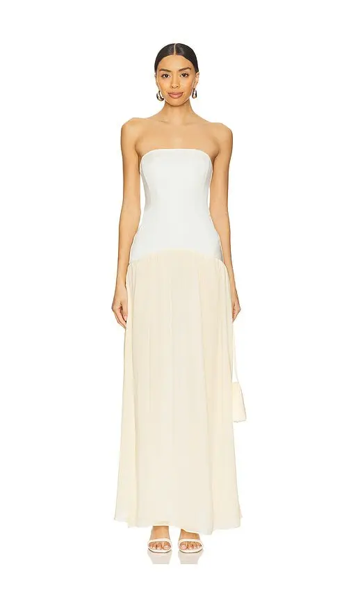 WeWoreWhat Corset Sheer Midi Dress