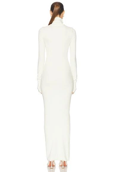 Eterne Long Sleeve Turtleneck Maxi Dress