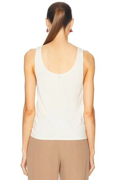 Saint Laurent Sleeveless Knit Tank Top - Naturel