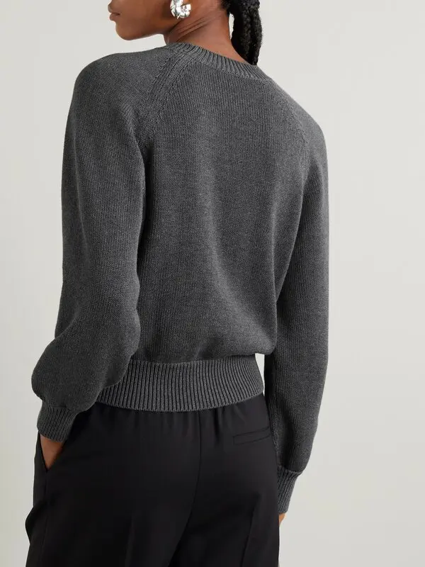 HIGH SPORT Lara Cotton Sweater - Gray