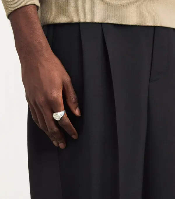 BLEUE BURNHAM Oval Chloroplast Impression Signet Ring