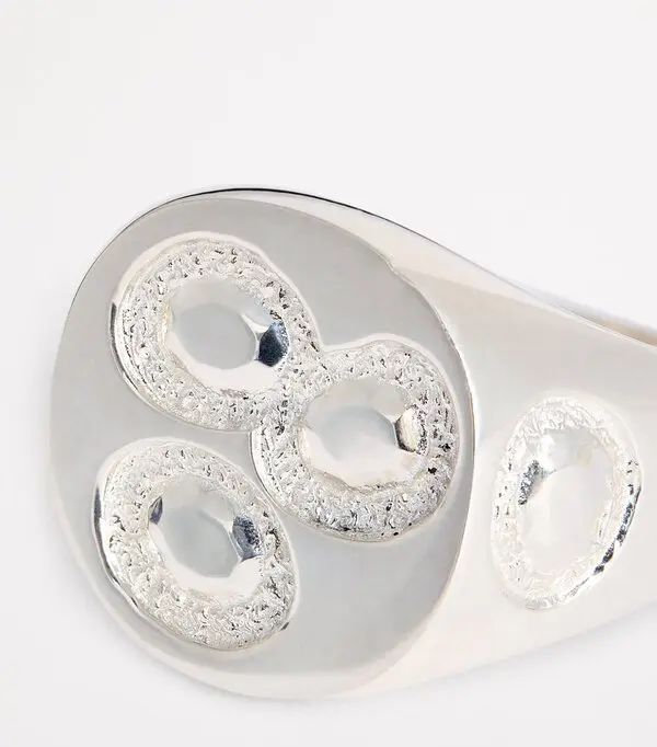 BLEUE BURNHAM Oval Chloroplast Impression Signet Ring