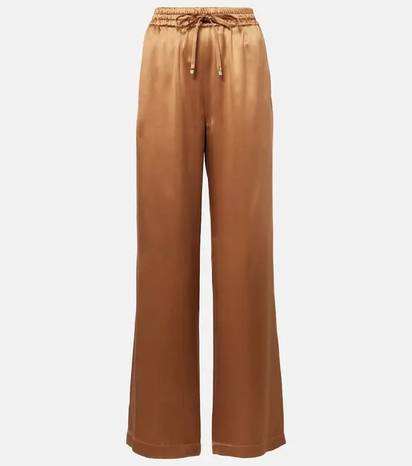 Dolce & Gabbana Silk Satin Wide-leg Trousers