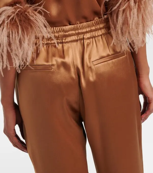 Dolce & Gabbana Silk Satin Wide-leg Trousers