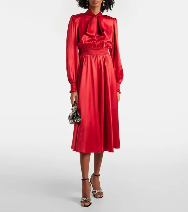 Dolce & Gabbana Silk Satin Shirt Dress