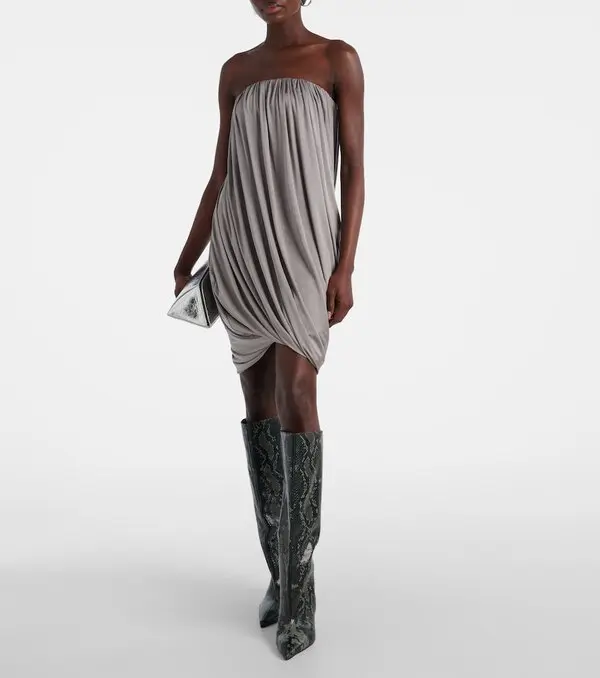 Attico Draped Jersey Mini Dress